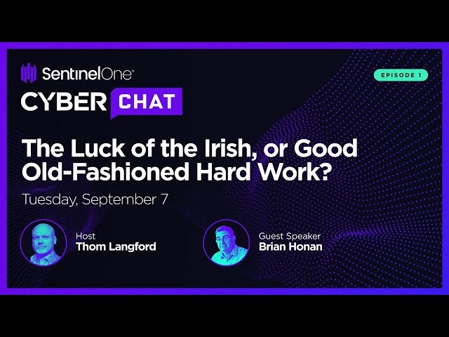 Cyber Chat [LIVE] // Brian Honan // The luck of the Irish, or good old ...