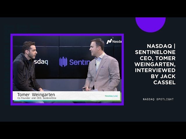 NASDAQ | SentinelOne CEO, Tomer Weingarten, interviewed by Jack Cassel ...